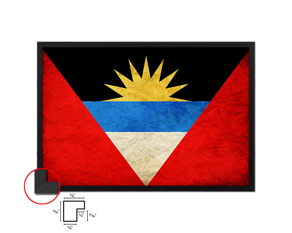 Antigua Barbuda Country Vintage Flag Printable Wall Art - MAUMshop.work