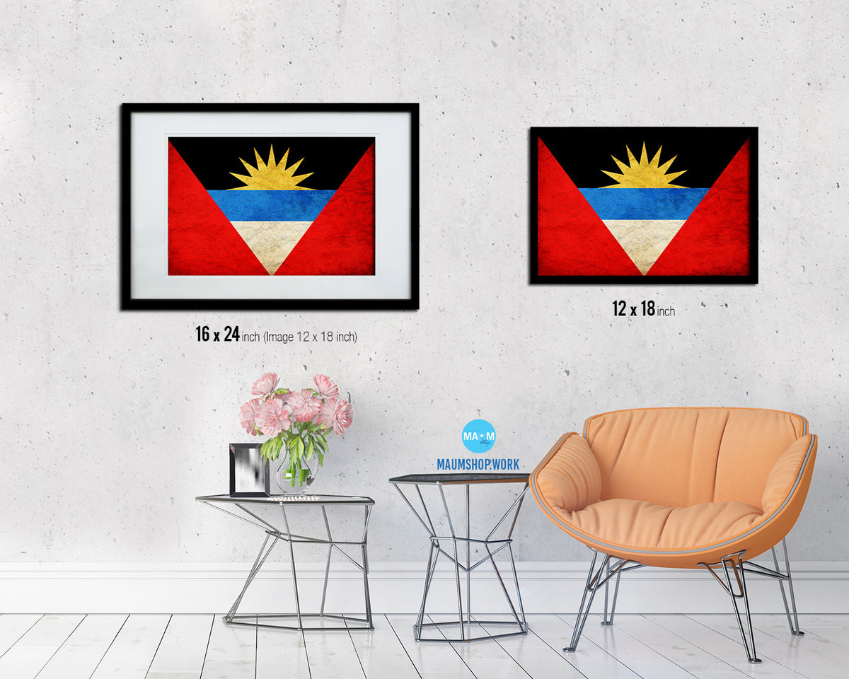 Antigua Barbuda Country Vintage Flag Printable Wall Art - MAUMshop.work