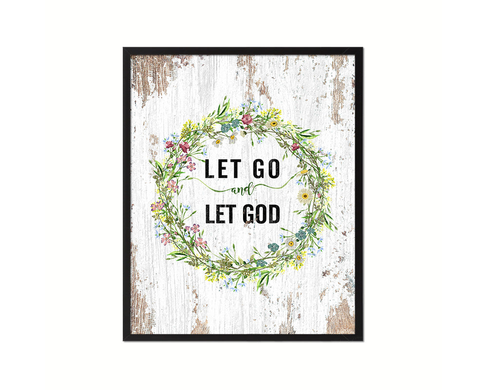 Let go and let God Bible Verse Framed Wall Art Prints - MAUMshop.work