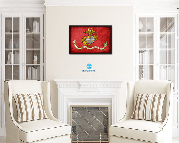 US Marine Corps Retired Vintage Military Flag Wall Decor Art Prints ...
