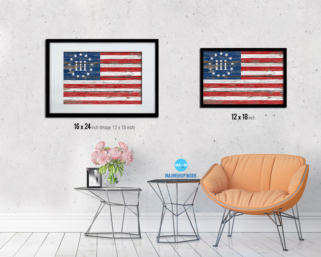 3 Percent Betsy Ross Nyberg Battle III, Revolutionary War Wood Rustic ...