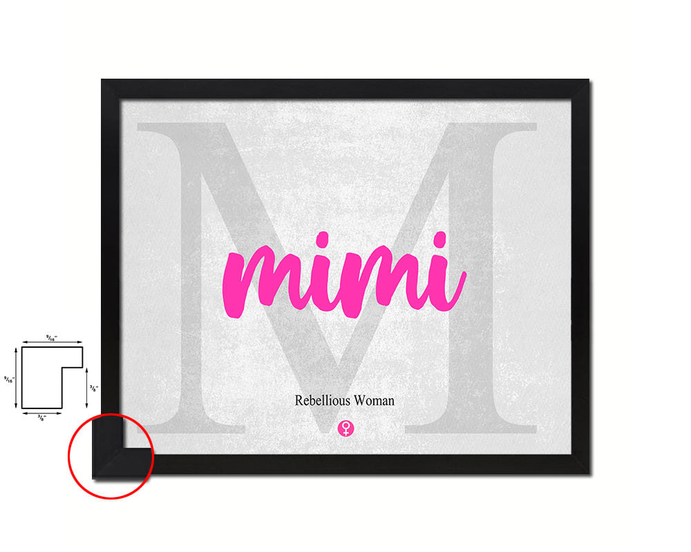 Mimi Cottage Personalized Biblical Name Plate Meanings Art Framed Wall ...