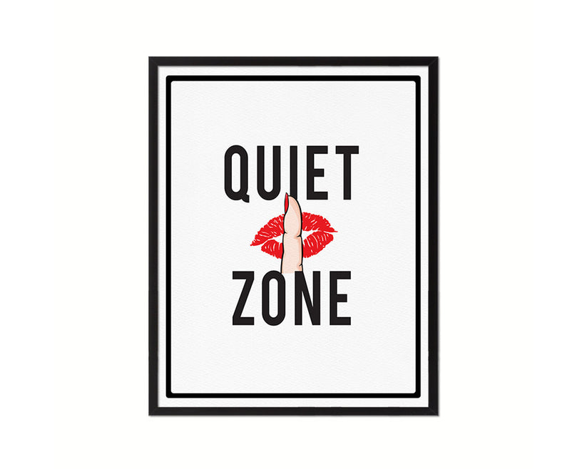 Quiet Zone Danger Notice Sign Framed Wall Art Prints - MAUMshop.work