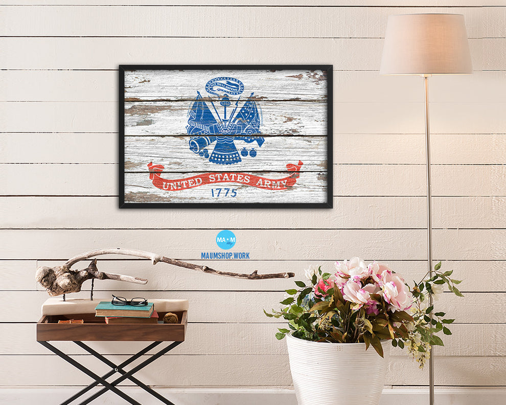 US Army 1775 Wood Rustic Flag Wall Decor Art Prints - MAUMshop.work