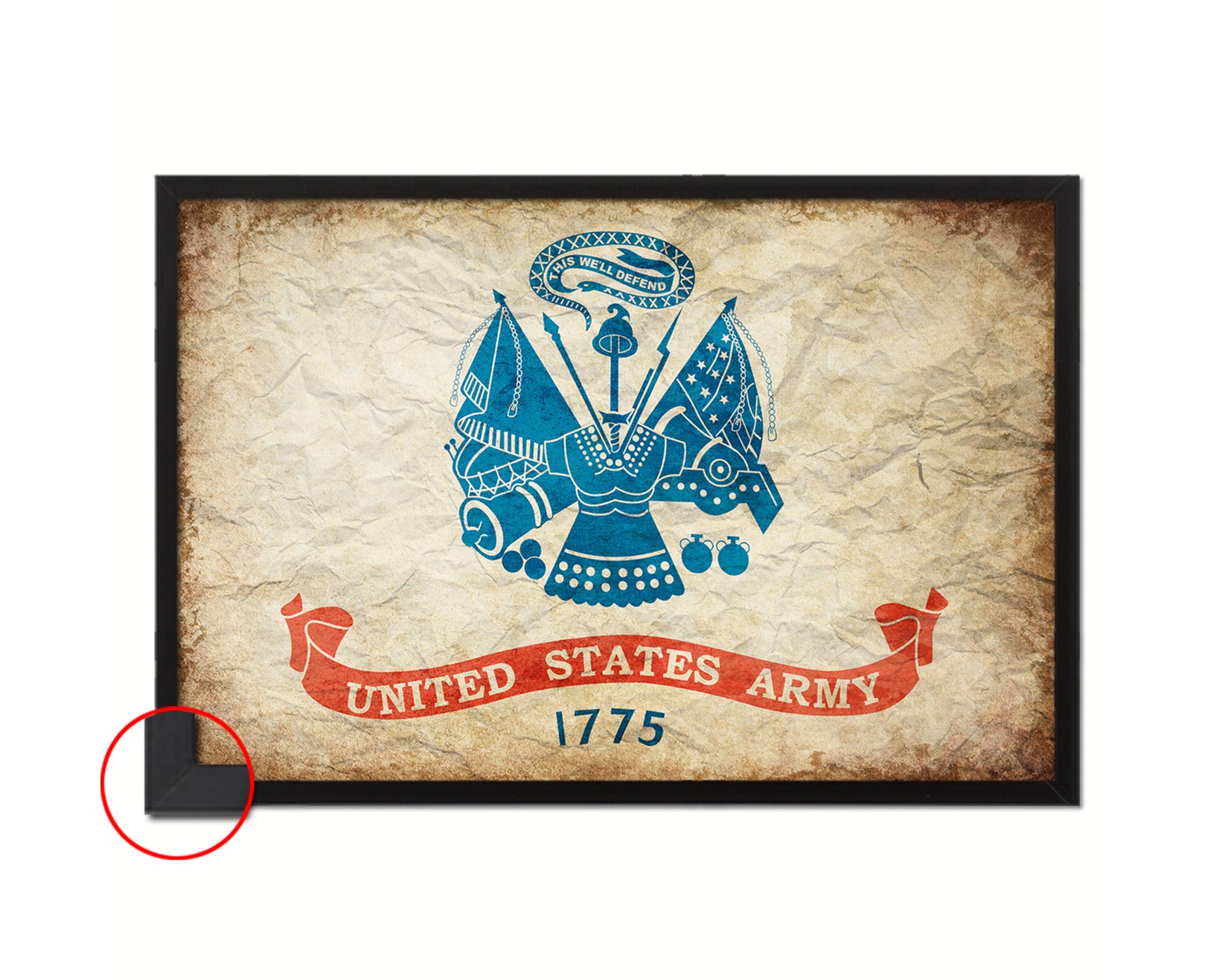 US Army 1775 Vintage Military Flag Wall Decor Art Prints - MAUMshop.work