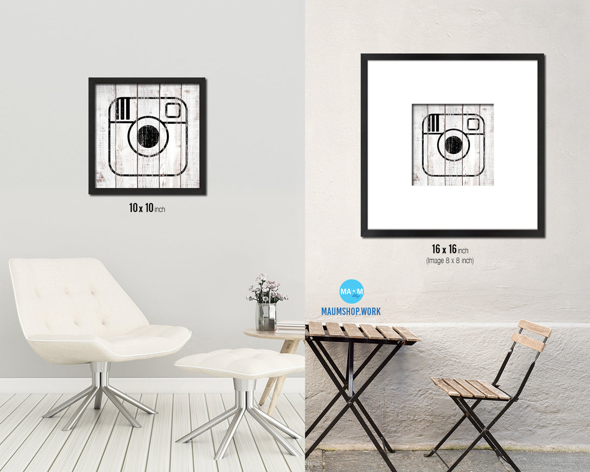 Instagram Social Media Symbol Framed Wall Decor Art Prints - MAUMshop.work