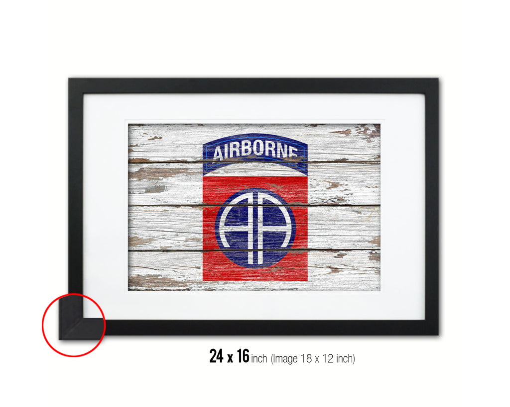 US Army 82nd Airborne Wood Rustic Flag Wall Decor Art Prints - MAUMshop ...