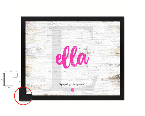 Ella Cottage Personalized Biblical Name Plate Meanings Art Framed Wall ...