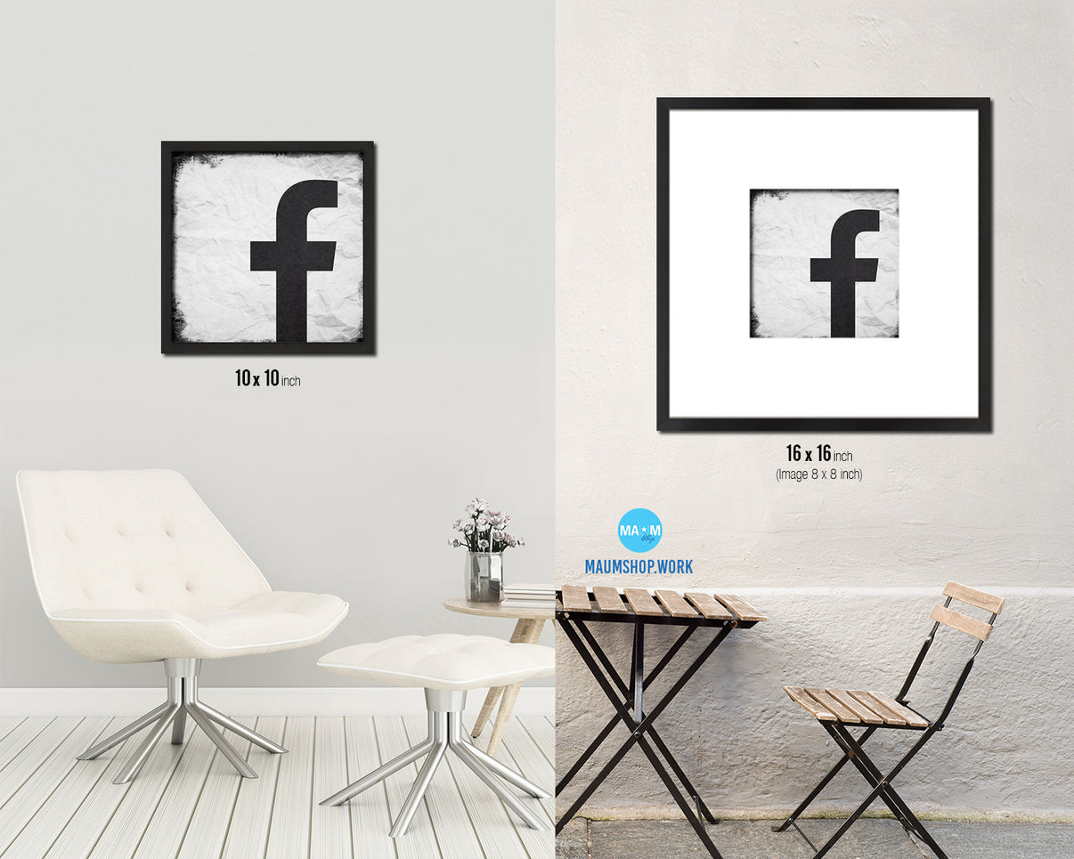 Facebook Social Media Symbol Framed Wall Decor Art Prints - MAUMshop.work