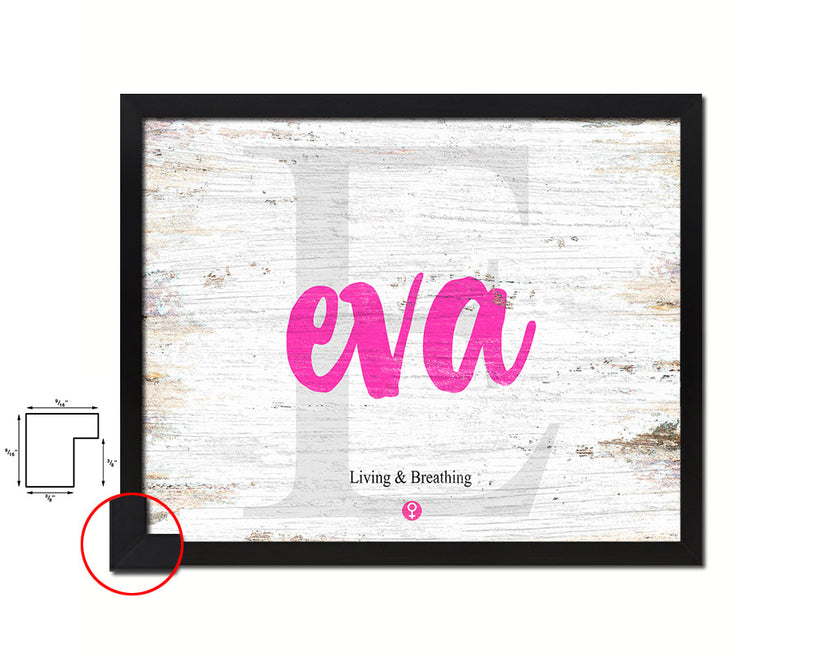 Eva Cottage Personalized Biblical Name Plate Meanings Art Framed Wall ...