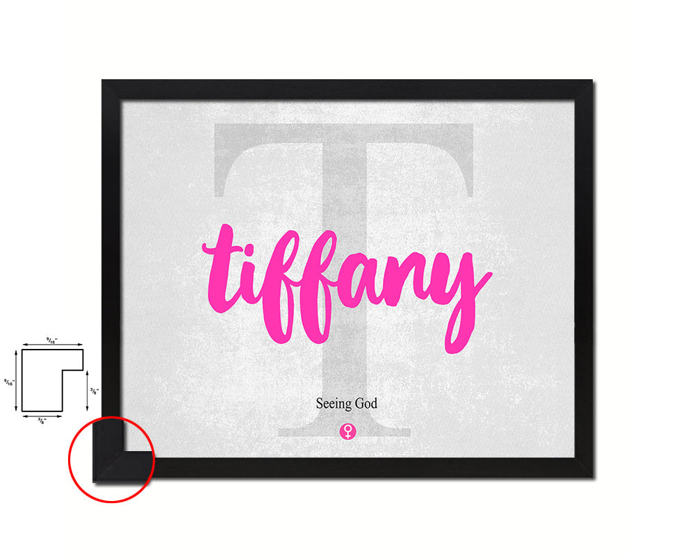 Tiffany Cottage Personalized Biblical Name Plate Meanings Art Framed ...