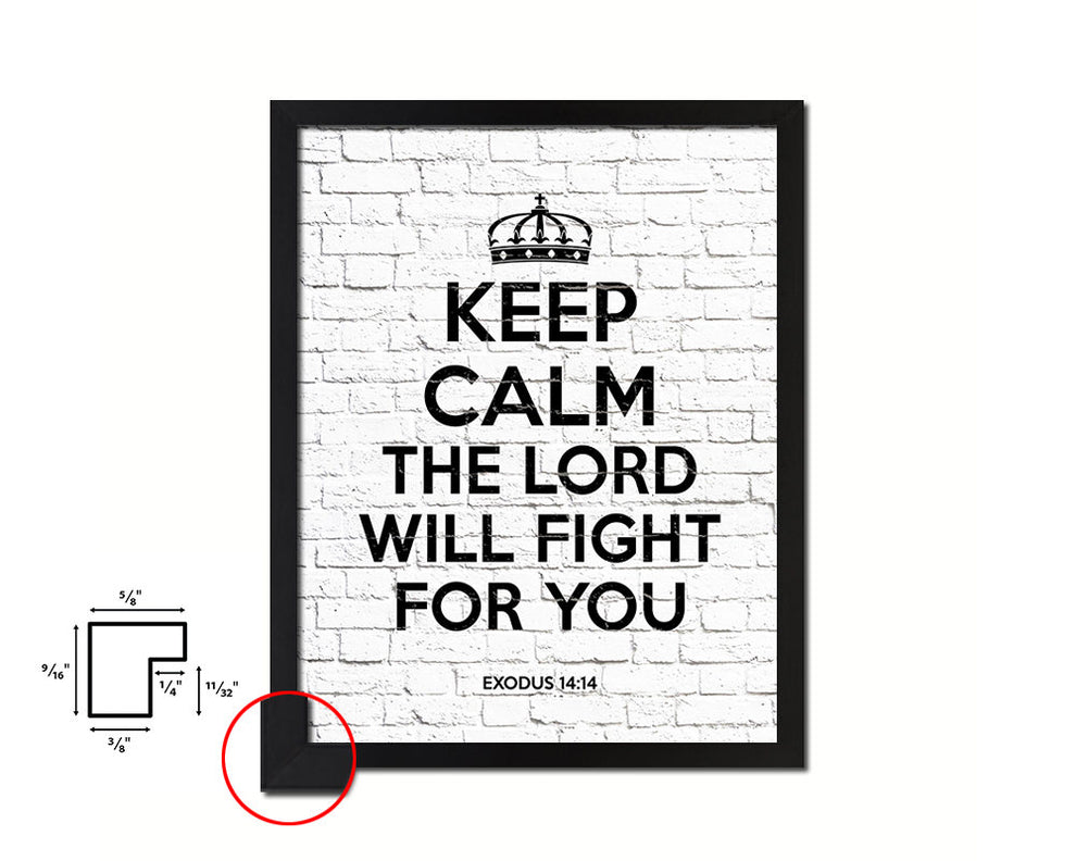 Keep calm the Lord will fight for you Quotes Words Framed Wall Decor ...