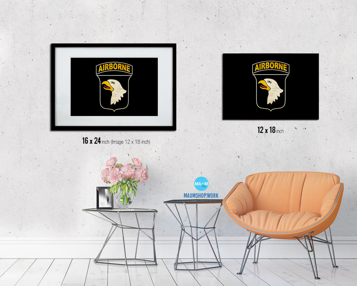 US Army 101st Airborne Vintage Military Flag Wall Decor Art Prints ...
