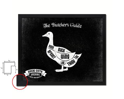 Duck Meat Cow Cuts Butchers Chart Framed Wall Decor Art Prints ...