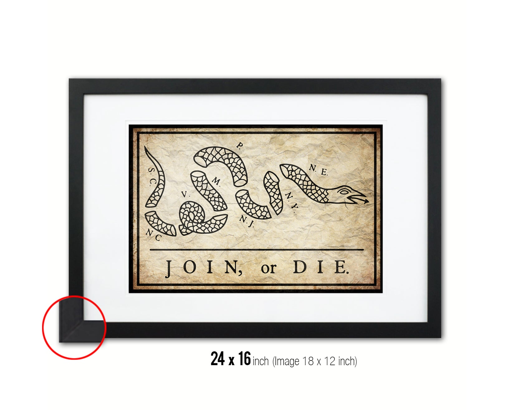 US Join or Die Snake Colonial Revolutionary War Vintage Military Flag ...