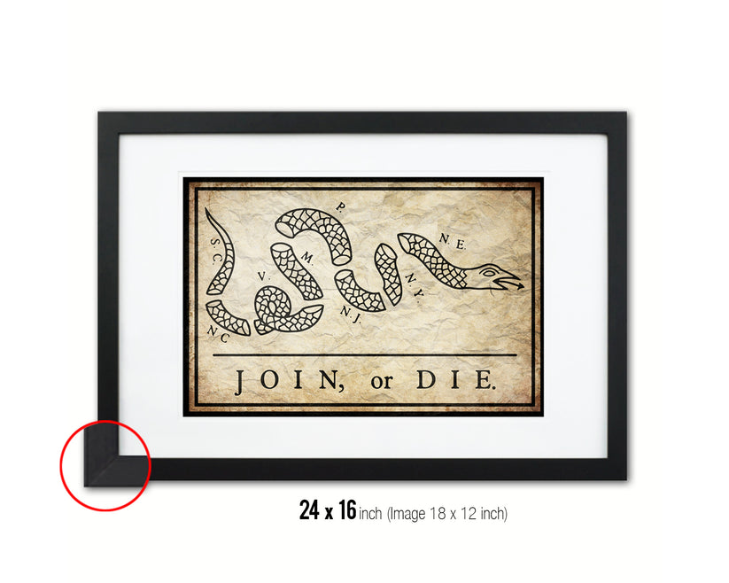 US Join or Die Snake Colonial Revolutionary War Vintage Military Flag ...