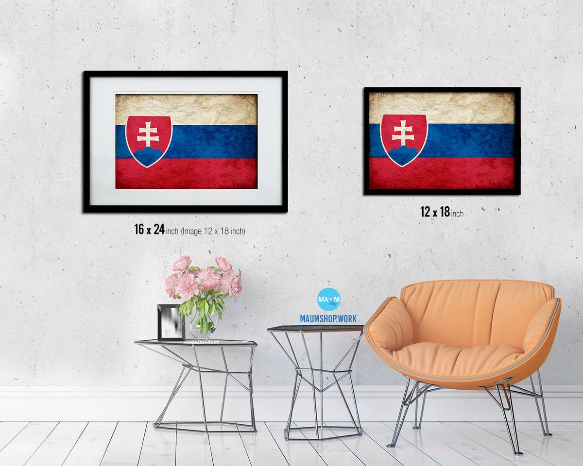 Slovakia Country Vintage Flag Printable Wall Art - MAUMshop.work
