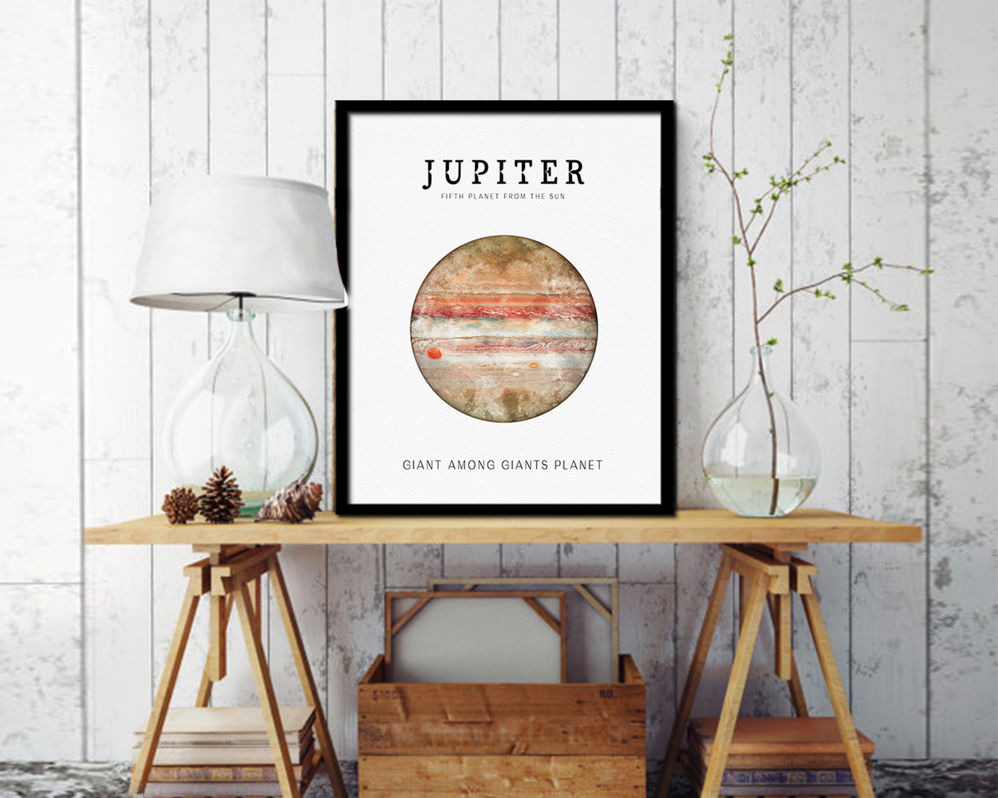 Jupiter Planet Prints Solar System Framed Wall Art Prints - MAUMshop.work