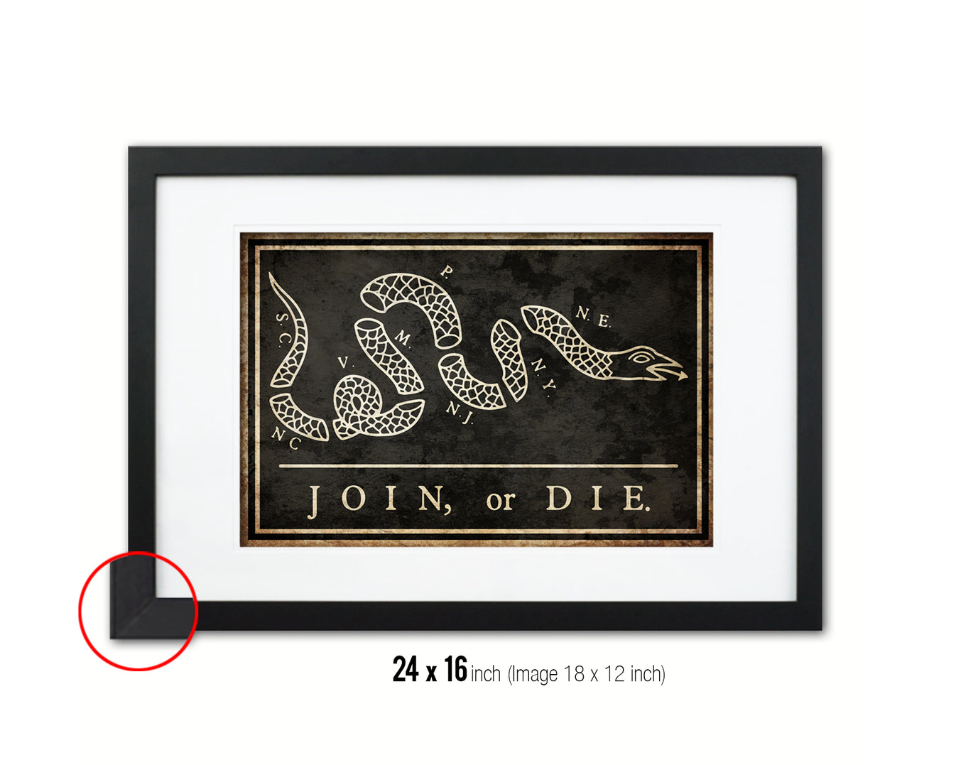 US Join or Die Snake Colonial Revolutionary War Vintage Military Flag ...