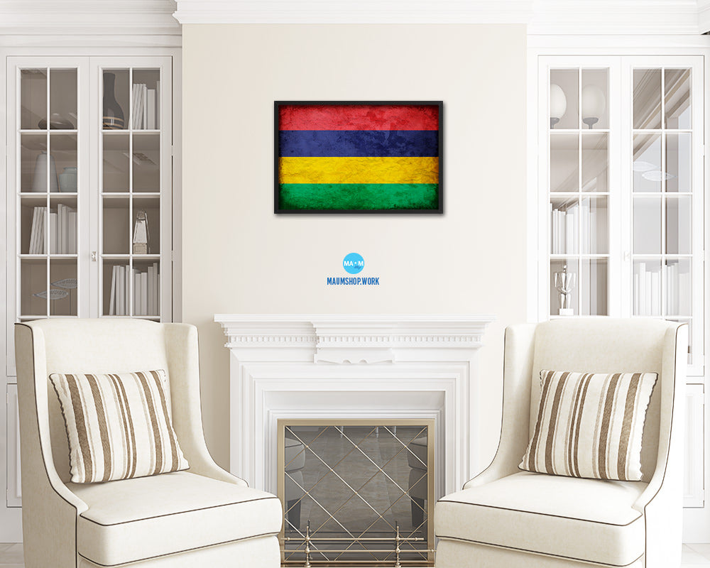 Mauritius Country Vintage Flag Printable Wall Art - MAUMshop.work
