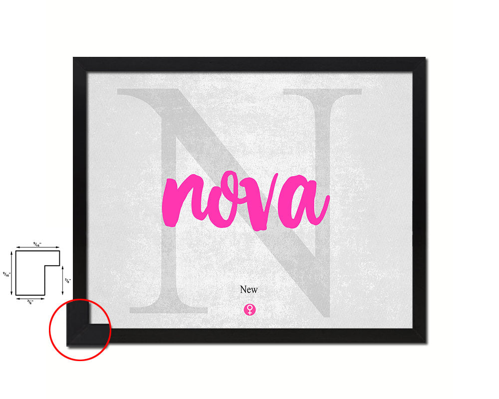 Nova Cottage Personalized Biblical Name Plate Meanings Art Framed Wall ...
